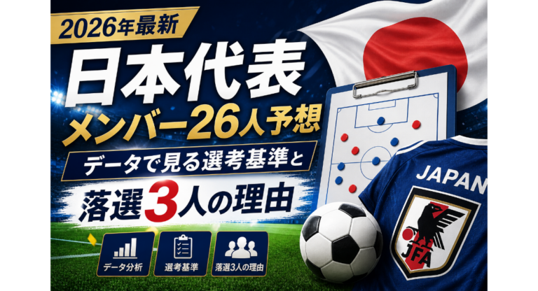 【2026年版】日本代表メンバー予想26人｜外れる3人とスタメンをデータ分析 | Football Data Lab｜ワールドカップデータ分析